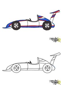 25 Easy Race Car Drawing Ideas - Draw a Race Car