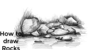25 Easy Rocks Drawing Ideas - How to Draw Rocks