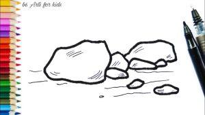 25 Easy Rocks Drawing Ideas - How to Draw Rocks