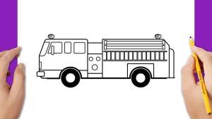 25 Easy Fire Truck Drawing Ideas - How to Draw