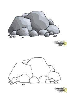 25 Easy Rocks Drawing Ideas - How to Draw Rocks