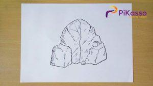 25 Easy Rocks Drawing Ideas - How to Draw Rocks