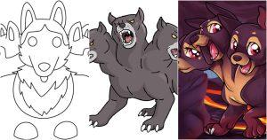 20 Easy Cerberus Drawing Ideas - How To Draw Cerberus