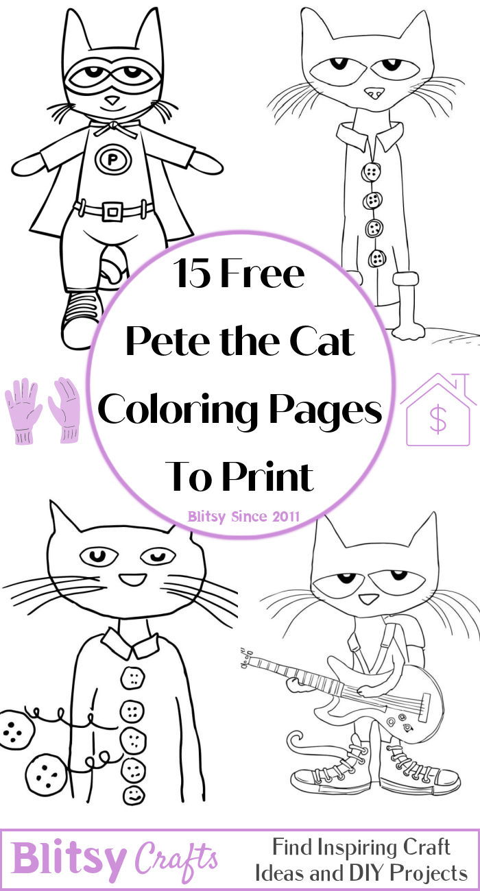 22 Pete The Cat Coloring Pages Free PDF Printables 53 OFF