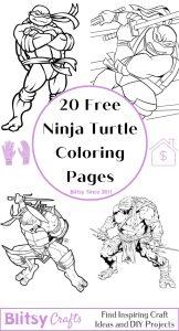 20 Free Ninja Turtle Coloring Pages for Kids and Adults
