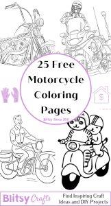25 Free Motorcycle Coloring Pages for Kids and Adults