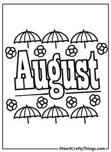 15 Free August Coloring Pages for Kids and Adults