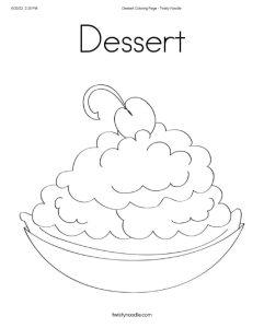 20 Free Dessert Coloring Pages for Kids and Adults - Blitsy