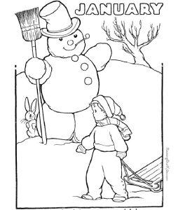 20 Free January Coloring Pages for Kids and Adults