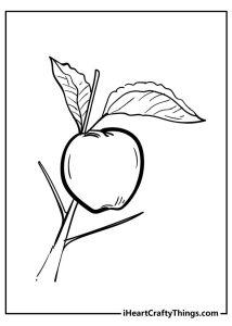 20 Free Apple Coloring Pages for Kids and Adults