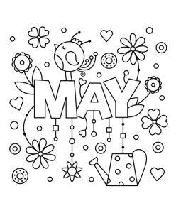 20 Free May Coloring Pages for Kids and Adults