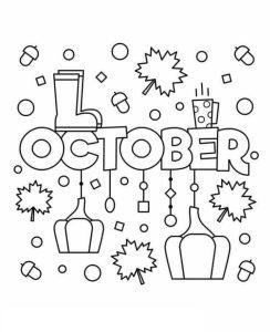 20 Free October Coloring Pages for Kids and Adults