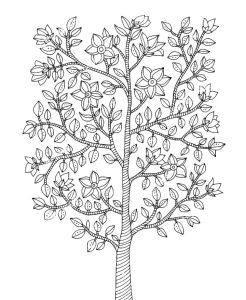 25 Free Tree Coloring Pages for Kids and Adults