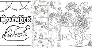 20 Free November Coloring Pages for Kids and Adults
