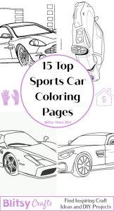 15 Free Sports Car Coloring Pages for Kids and Adults