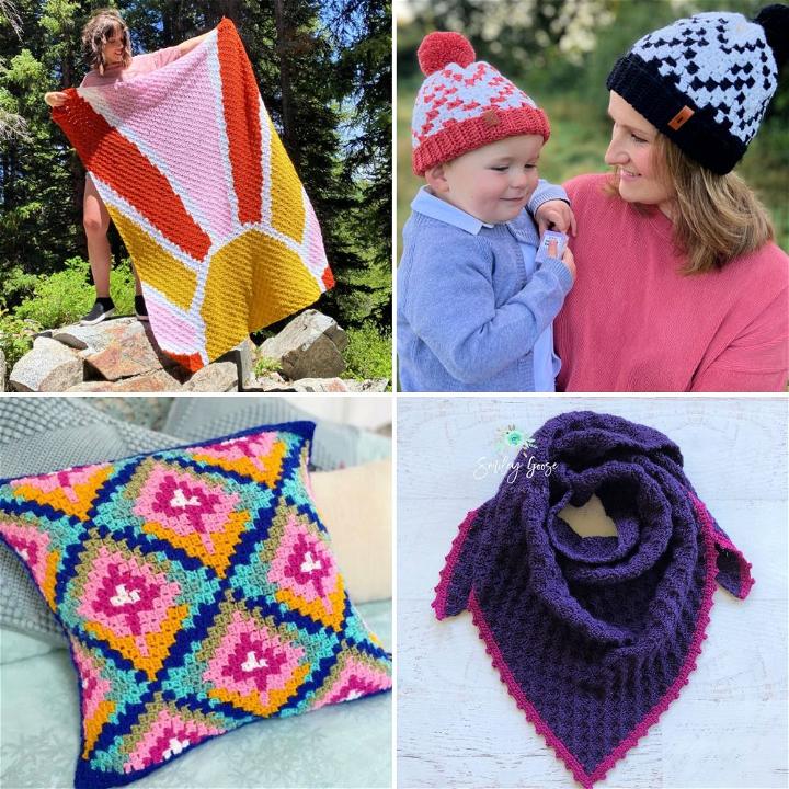 40 Free c2c Crochet Patterns (How to With Easy Pattern)