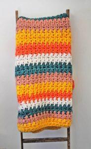 30 Free Striped Crochet Blanket Patterns - Blitsy