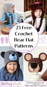25 Free Crochet Bear Hat Patterns (Bear Ears Pattern)