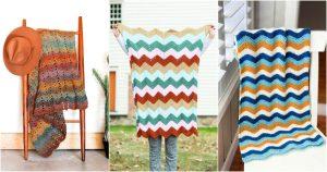 25 Free Crochet Ripple Blanket Patterns (Wavy Pattern)
