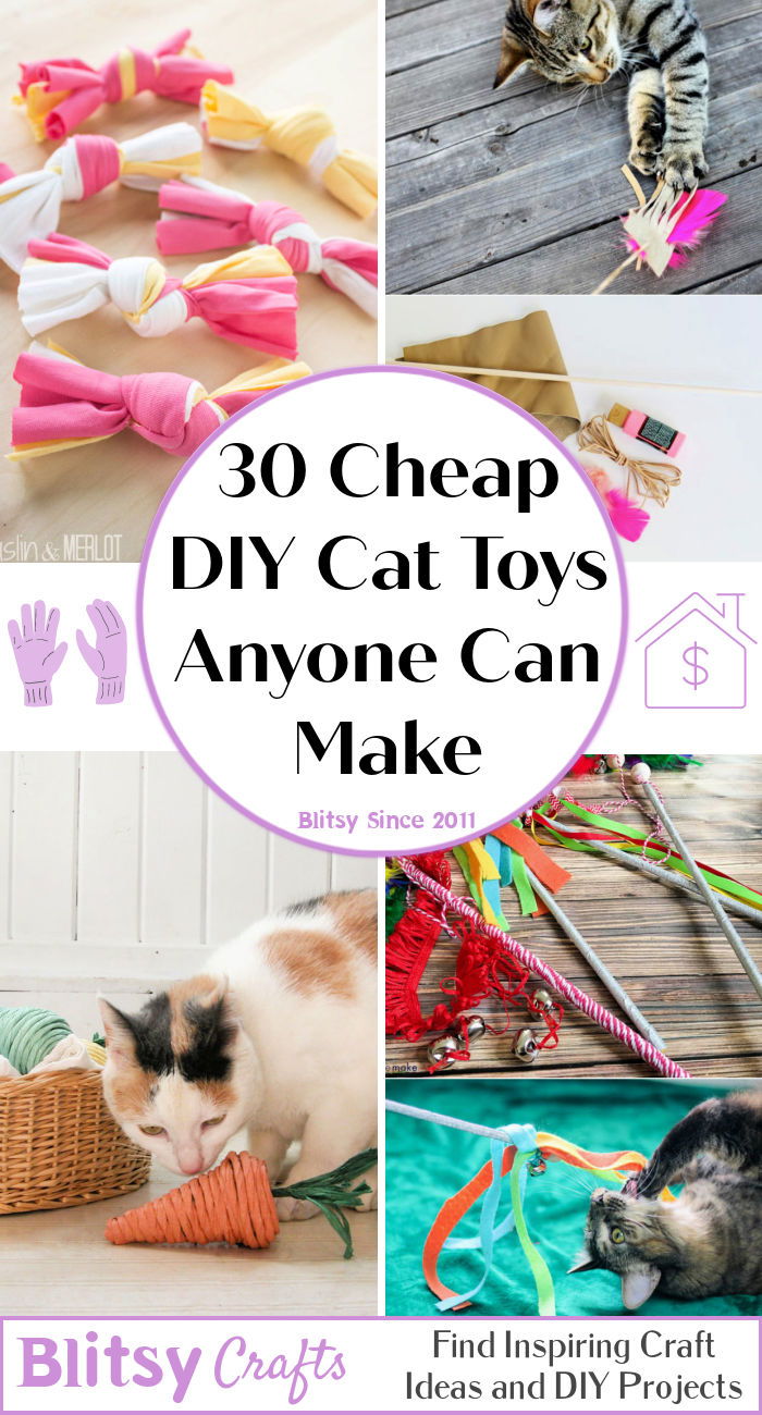 30 Cheap And Easy DIY Cat Toys To Make For Your Cats Blitsy