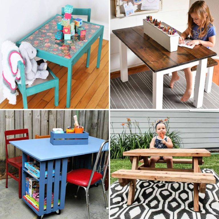 25 DIY Craft Table Ideas with Storage and Easy To Build - Blitsy
