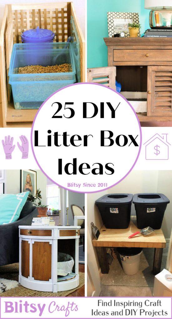 25 DIY Litter Box Ideas to Make - Blitsy